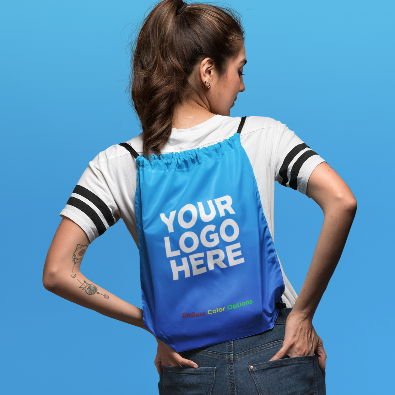 Custom Draw String Bag - YOUR LOGO | Promo By Cody McConnell